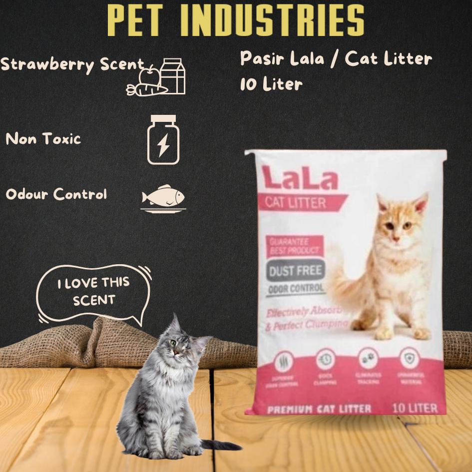 Lala Cat Litter Cat Litter Strawberry Fragrance 10 Liters | Shopee Malaysia