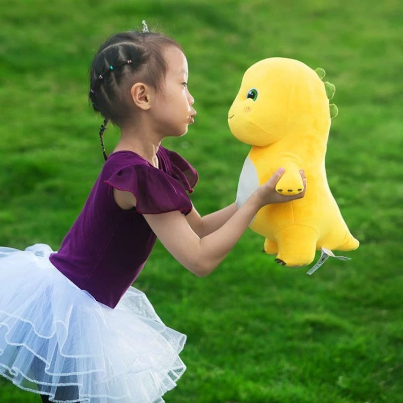 Nalong Dinosaur Doll 30cm Yellow Dinosaur Doll Plush Material With SNI ...