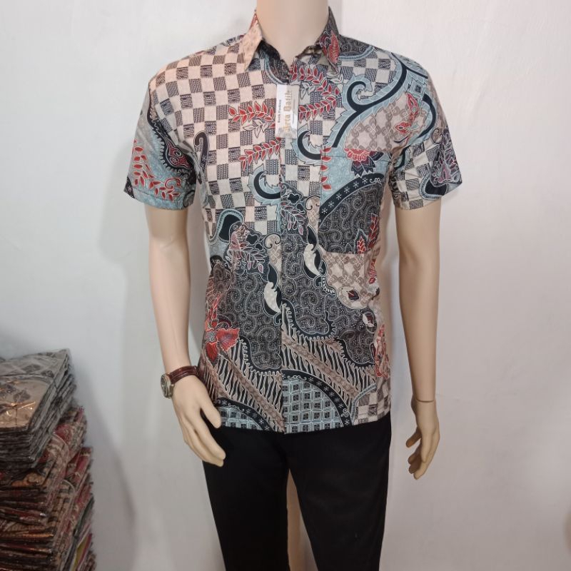 Hem batik soft kawong Sogan original arta batik super Code 007 l ...