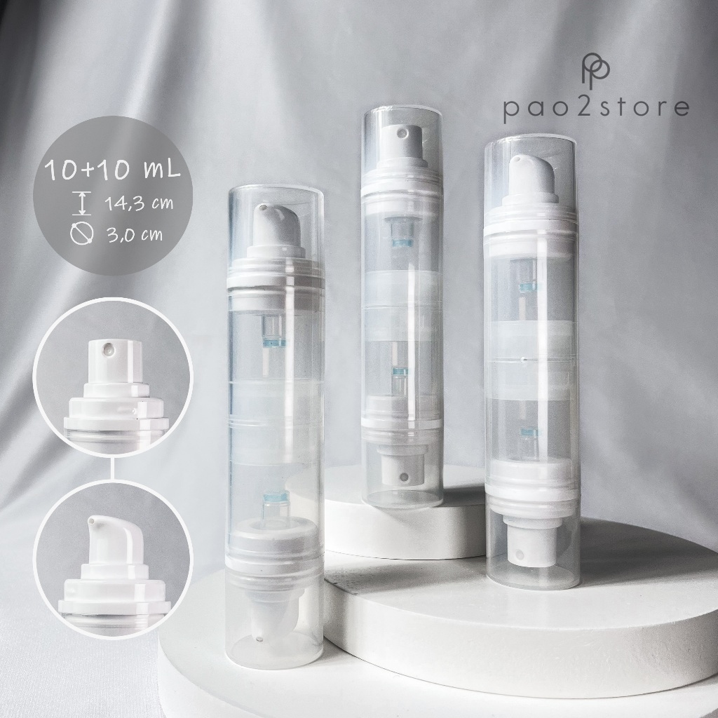 Airless Pump Bottle 2-in-1 Dual Action Spray/ - Twin Double Head 10 ...