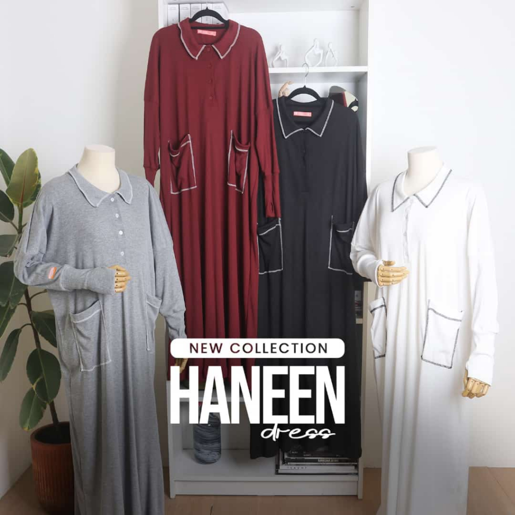 Haneen Dress By Nus - Gamis Strip - Gamis Knit premium design Line ...