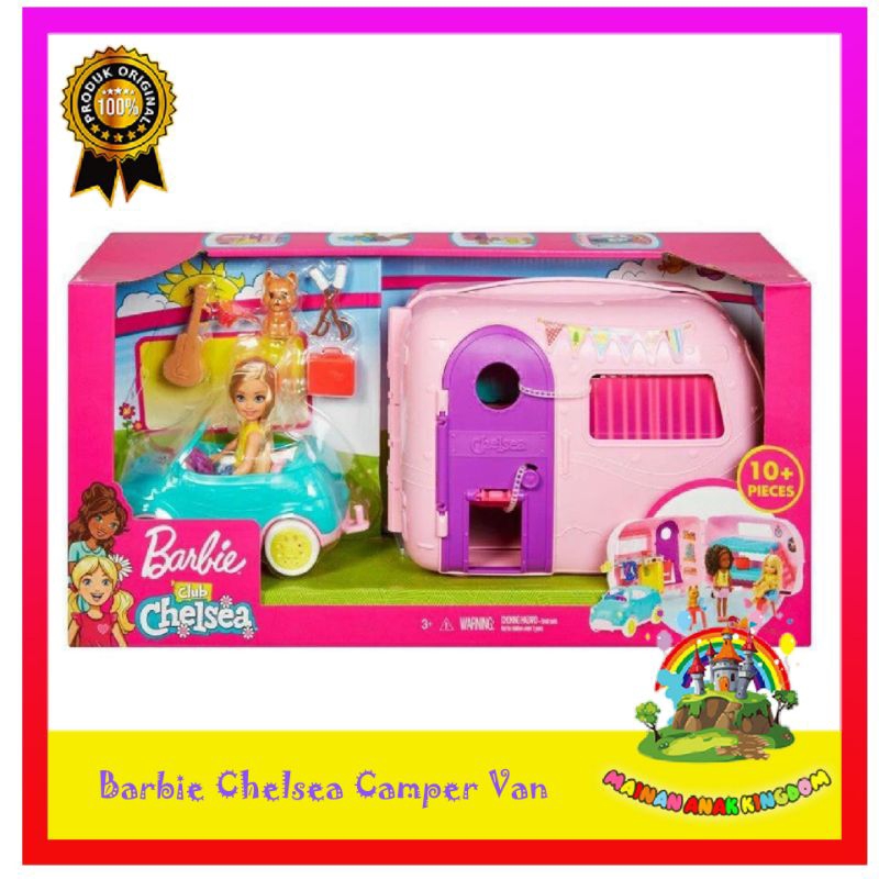 Barbie Club Chelsea Camper Van Car 10 Pieces Playset Original | Shopee ...
