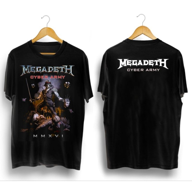Men's T-SHIRT ROCK METAL BAND T-SHIRT/MEGADETH CYBER ARMY | Shopee Malaysia
