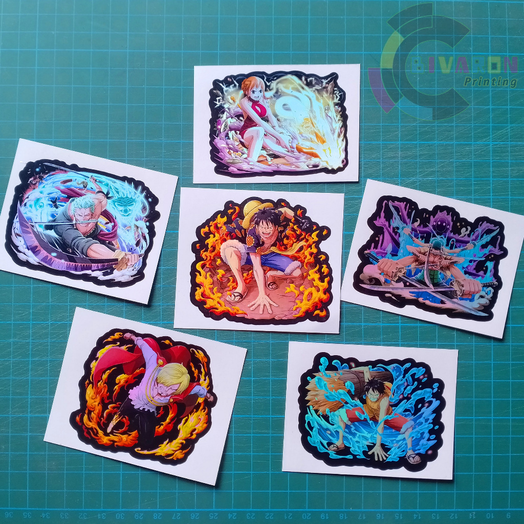 One piece stickers/anime stickers/hologram cartoon stickers | Shopee ...