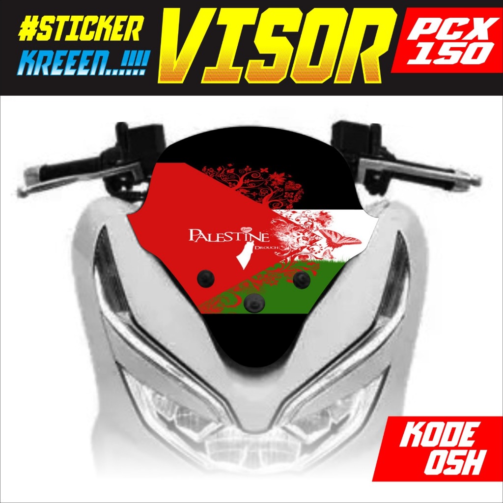 Windshield Sticker Variation Honda PCX 150 Palestine Visor PCX 150 ...