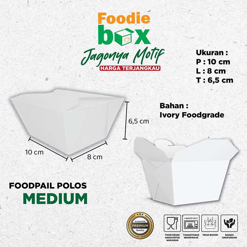 Food Pail Medium Paper Rice Box Ivory Food Grade Forming Already Glued ...