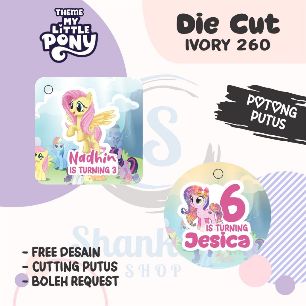 My LITTLE PONY THEME Birthday Label/Birthday Label Tag/Custom Hangtag ...