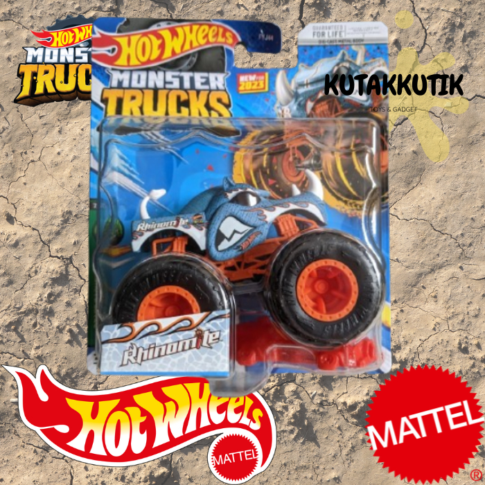 Hot Wheels Monster Trucks Rhinomite Rhino Car 2023 | Shopee Malaysia