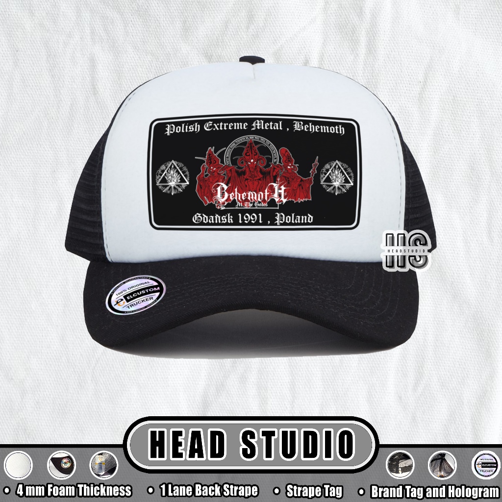 Headstudio - BEHEMOTH Band Mesh Hat - Fanart Box Chrome Snapback Men ...