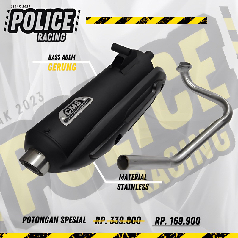 Standard Exhaust racing Copy CMS beat vario 125/150 mio Genio Spacy ...