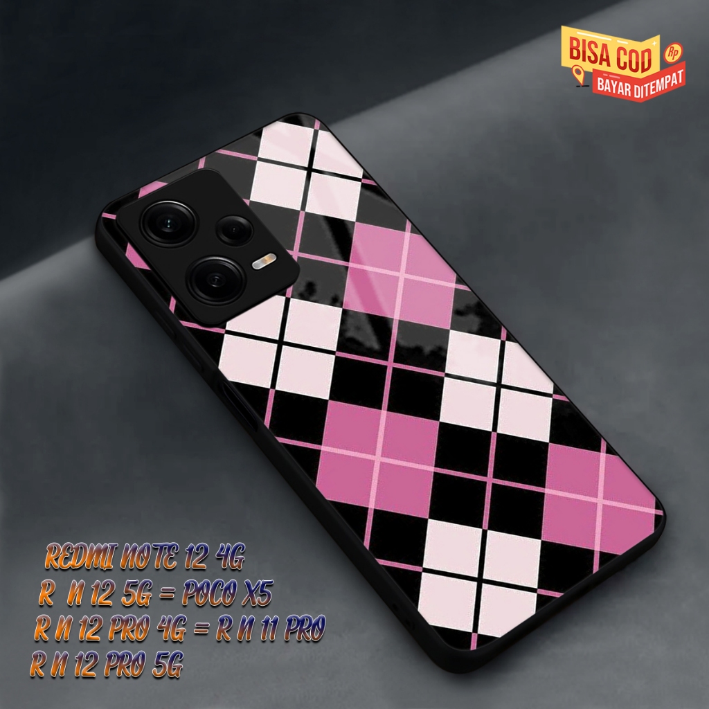 (CC319) Softcase GLASS REDMI NOTE 12 PRO CASING HP SHINE REDMI NOTE 12 ...