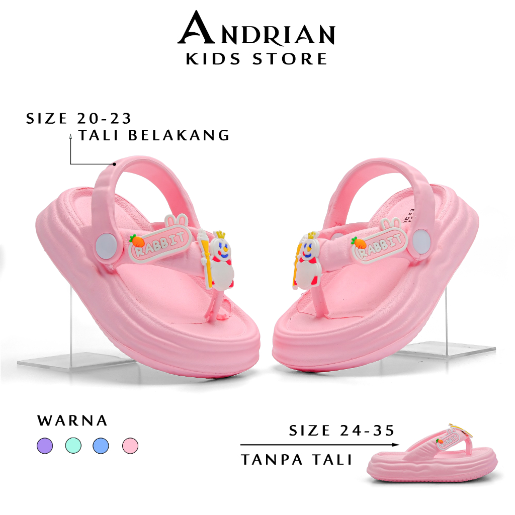 Andrian Hilo's - Sandals For Girls Rabbit Mixue Model 1.5 - 8 Years ...