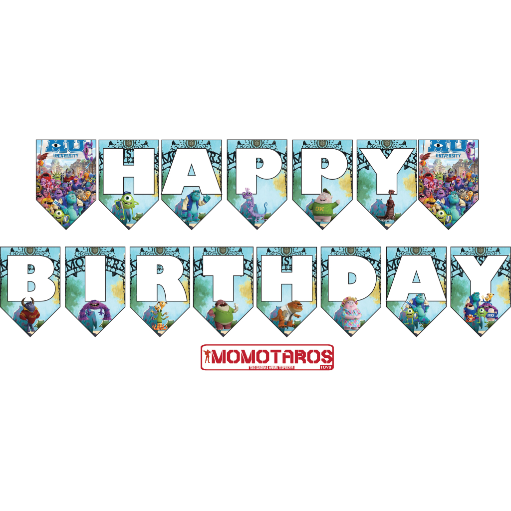 Disney universal HBD Monster inc Banner | Shopee Malaysia