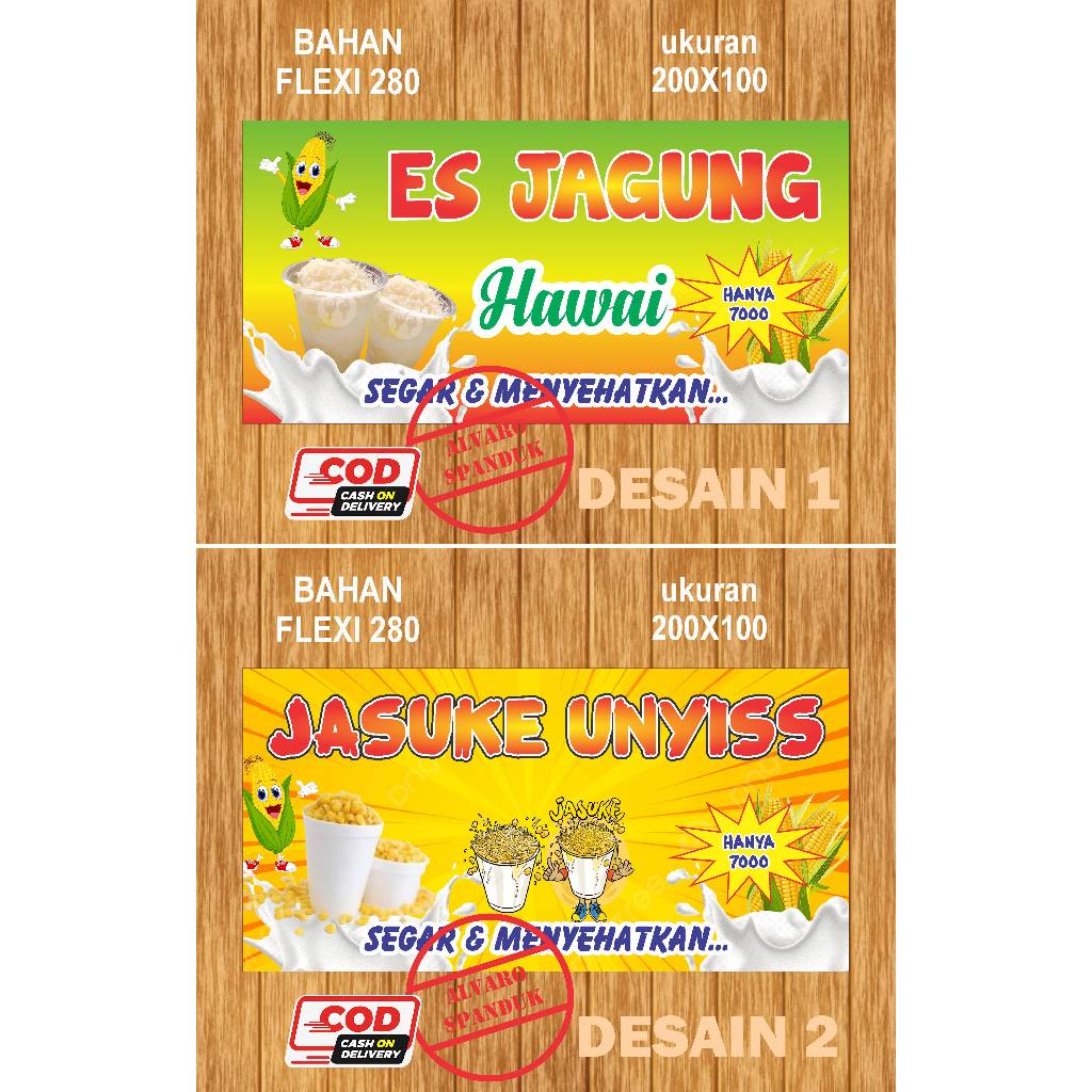 Print HAWAI CORN ICE BANNER/SPANDUK JASUKE VIRAL UK 200X100 CM | Shopee ...