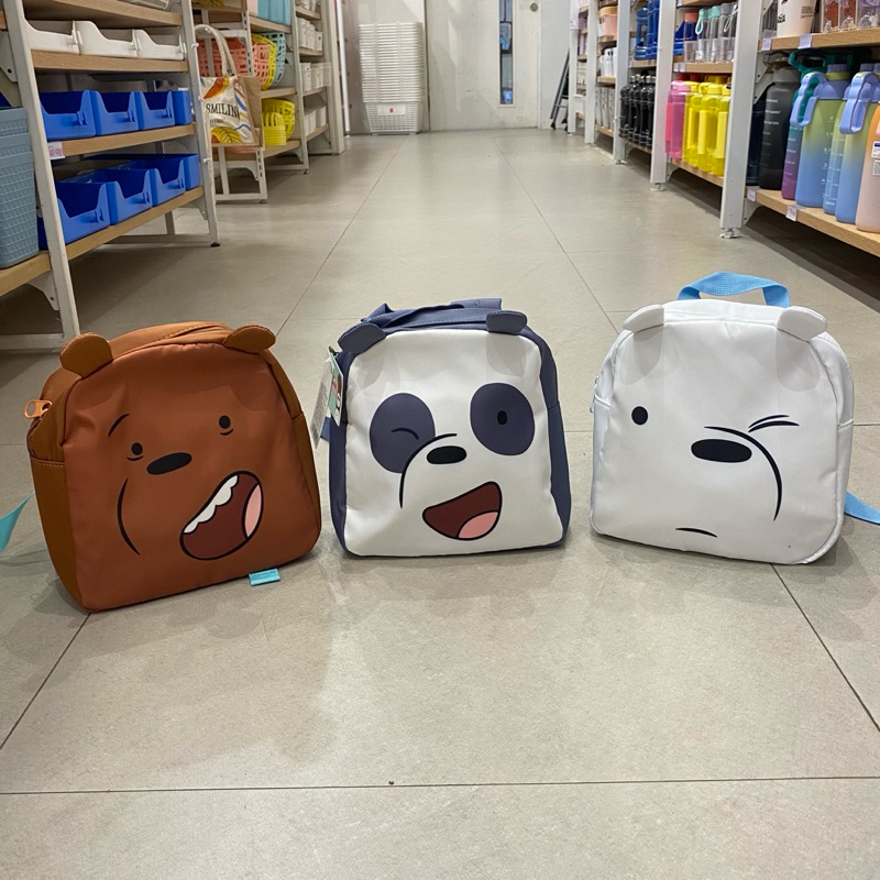 We Bare Bears Collection 4.0 Backpack miniso (grizzly, panpan, ice bear ...