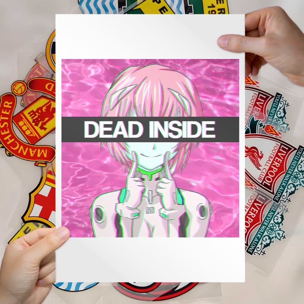 Dtf Digital Print Screen Printing Anime Neon Genesis Evangelion Rei ...