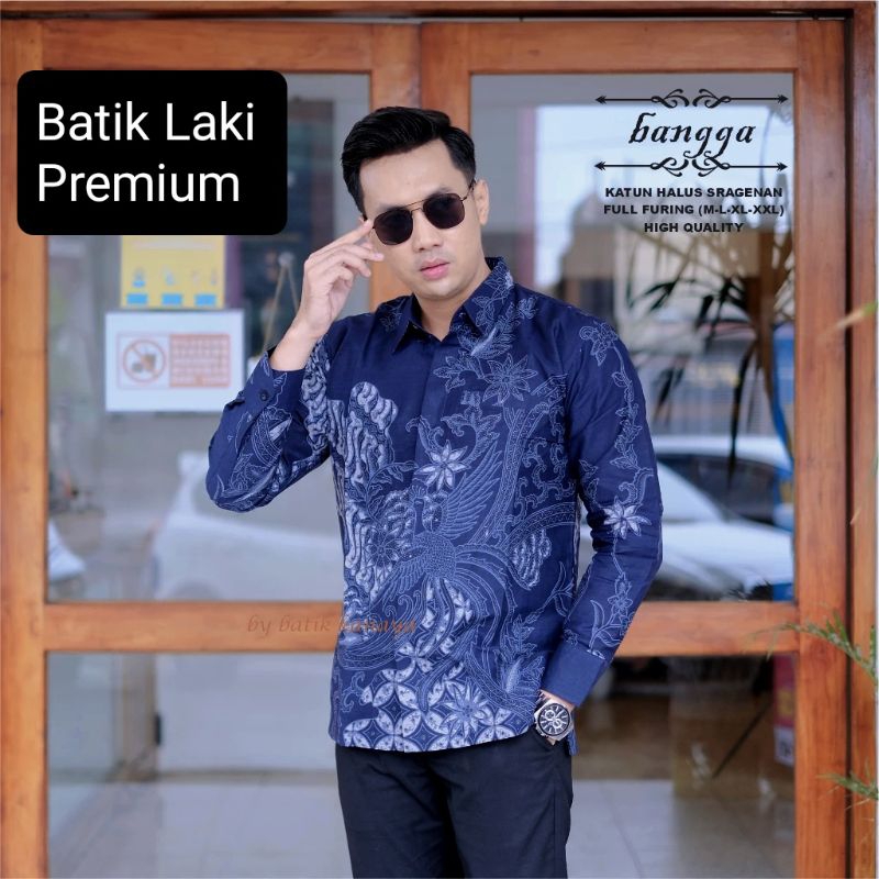 KEMEJA Hem Shirt Tops Batik Men Long Sleeve Modern Adult Exclusive ...
