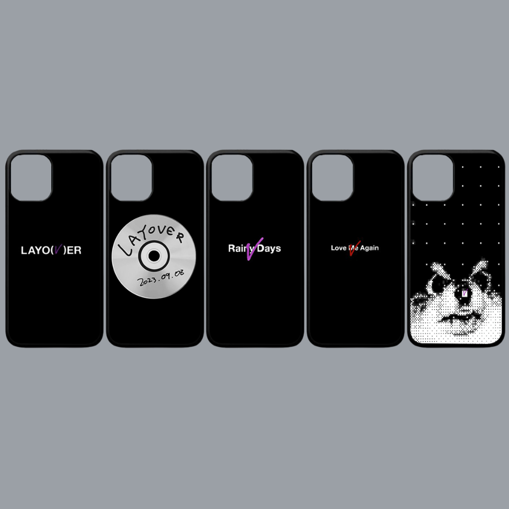 (BT212) Casing Glossy V Layover Logo Kim Taehyung BTS For All Type Case ...