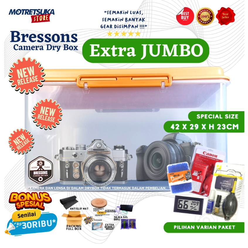 Bressons Extra Jumbo Camera & Lens Dry Box | Free Silica Gel and Anti ...