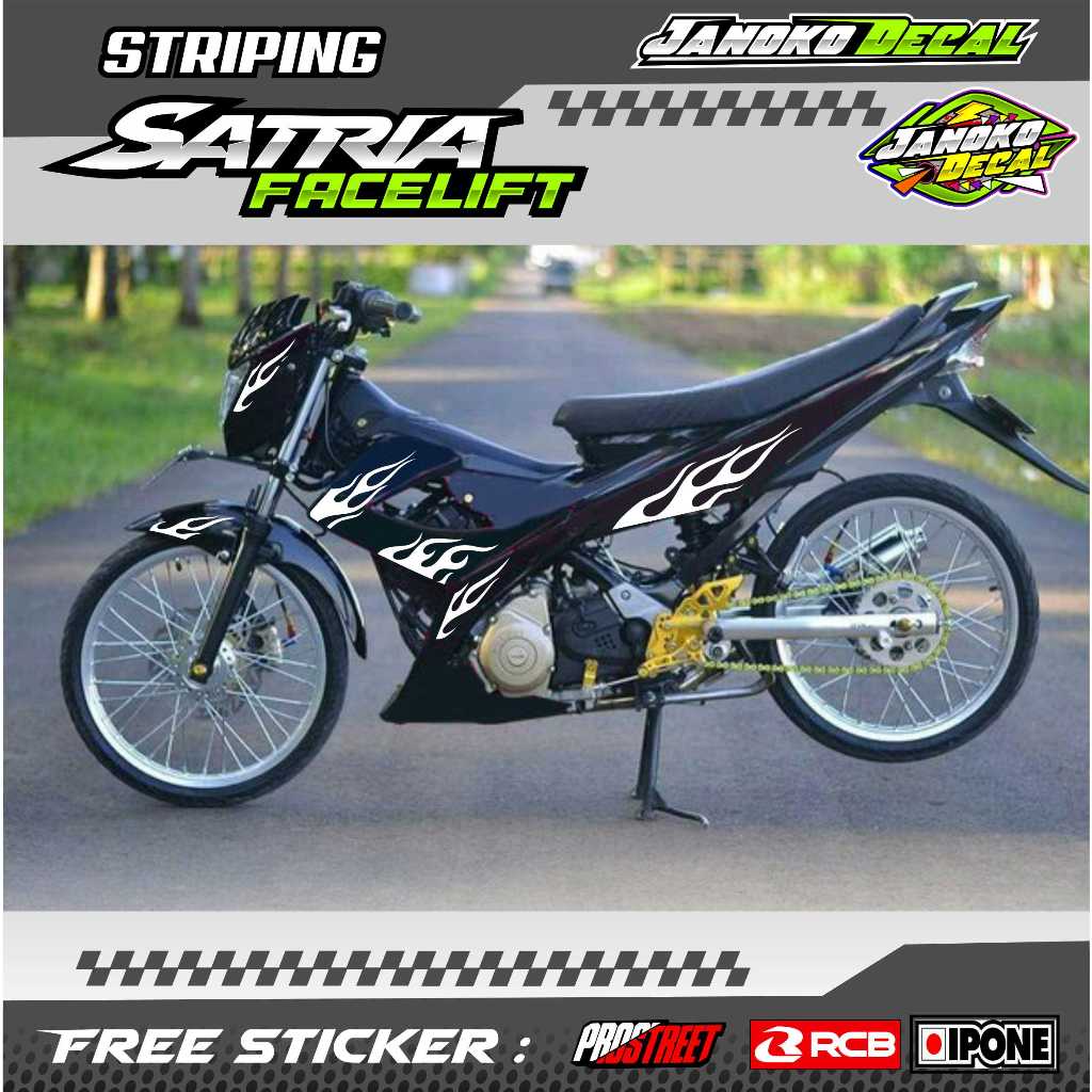 Striping Variations SUZUKI SATRIA FACELIFT Fire Design/Sticker LIST ...