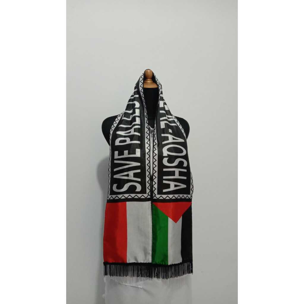 2 layer Palestinian scarf Palestinian slayer Palestinian turban 145cm x ...