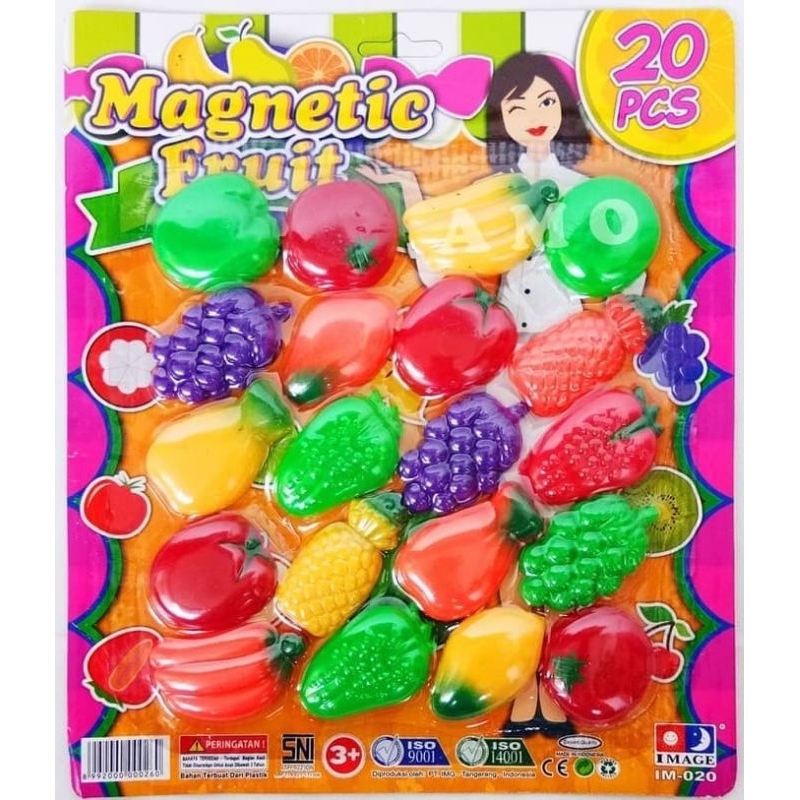 Magnetic Fruits Fruit Fridge Magnet Board 20pcs | Shopee Malaysia