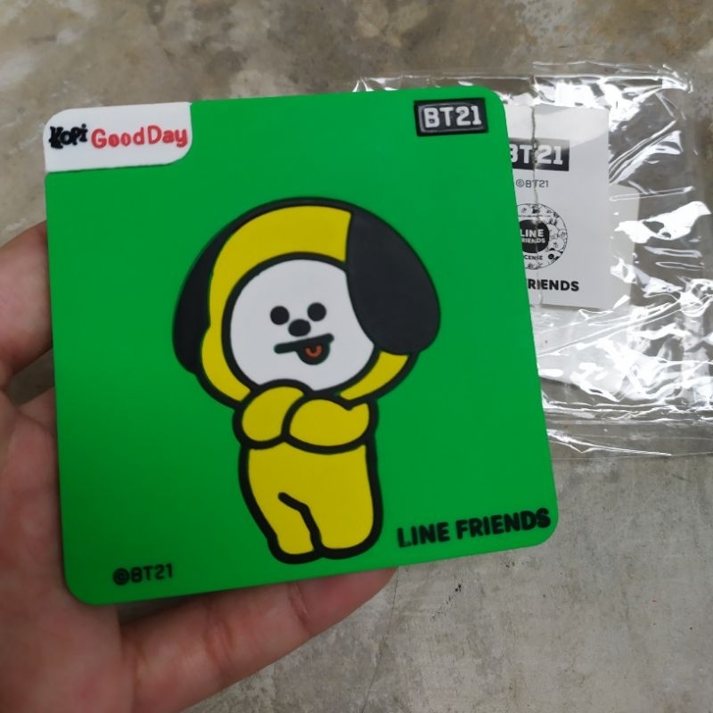Coasters G00D DAY X BT21 LiNE FRiENS BTS CHIMMY JIMIN OFFICIAL | Shopee ...