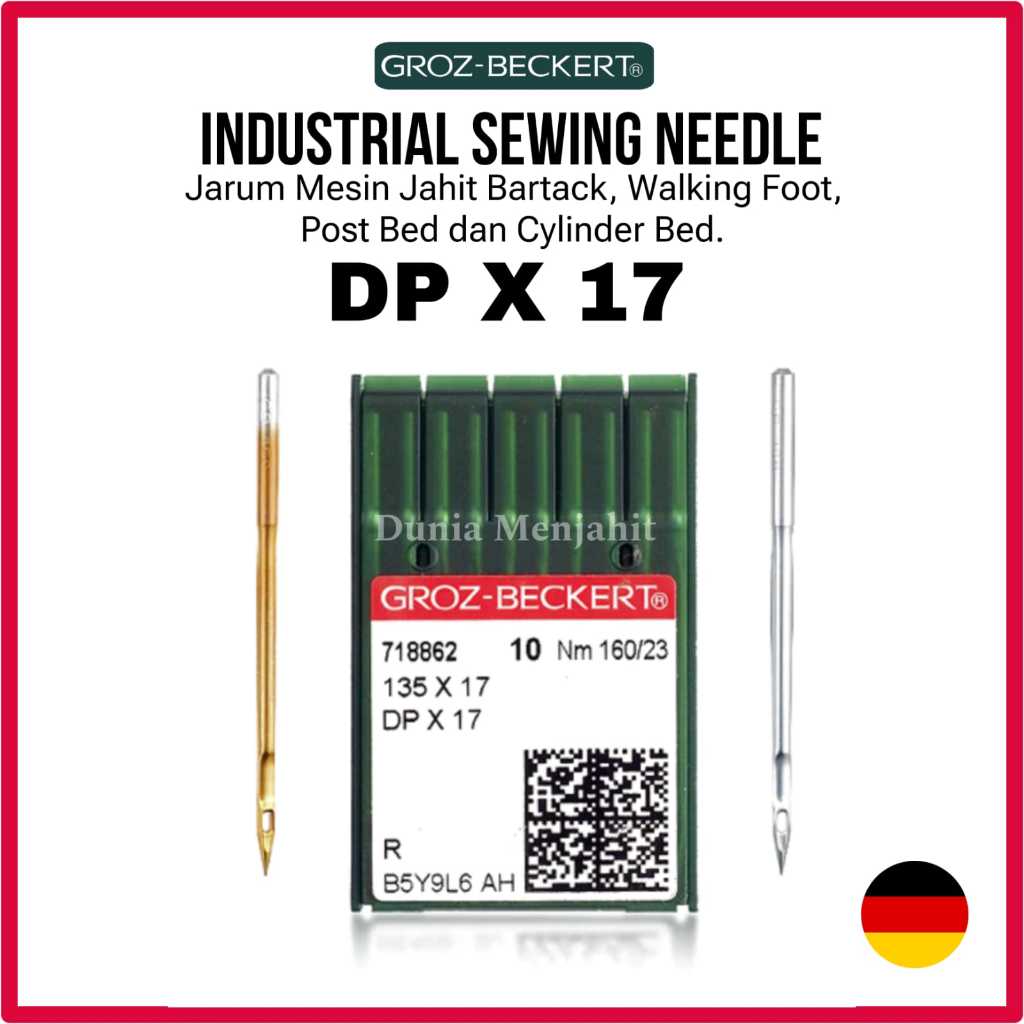 MESIN Groz Beckert German DPx17 Needle DP x 17 Bartack Machine Needle ...