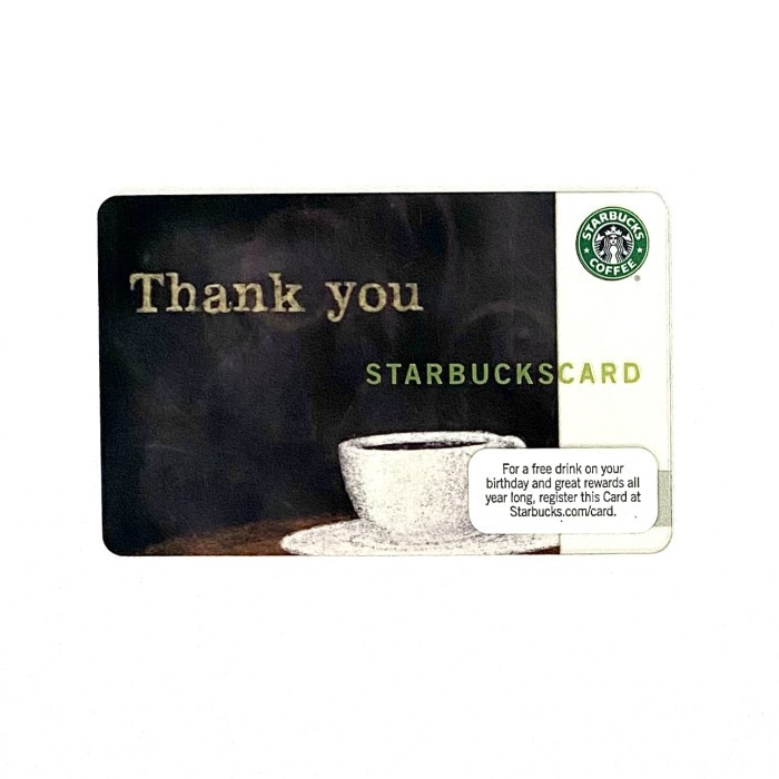 Thank You Starbucks Card 2009 Plastic Old Logo US Coffee Cup Card ...