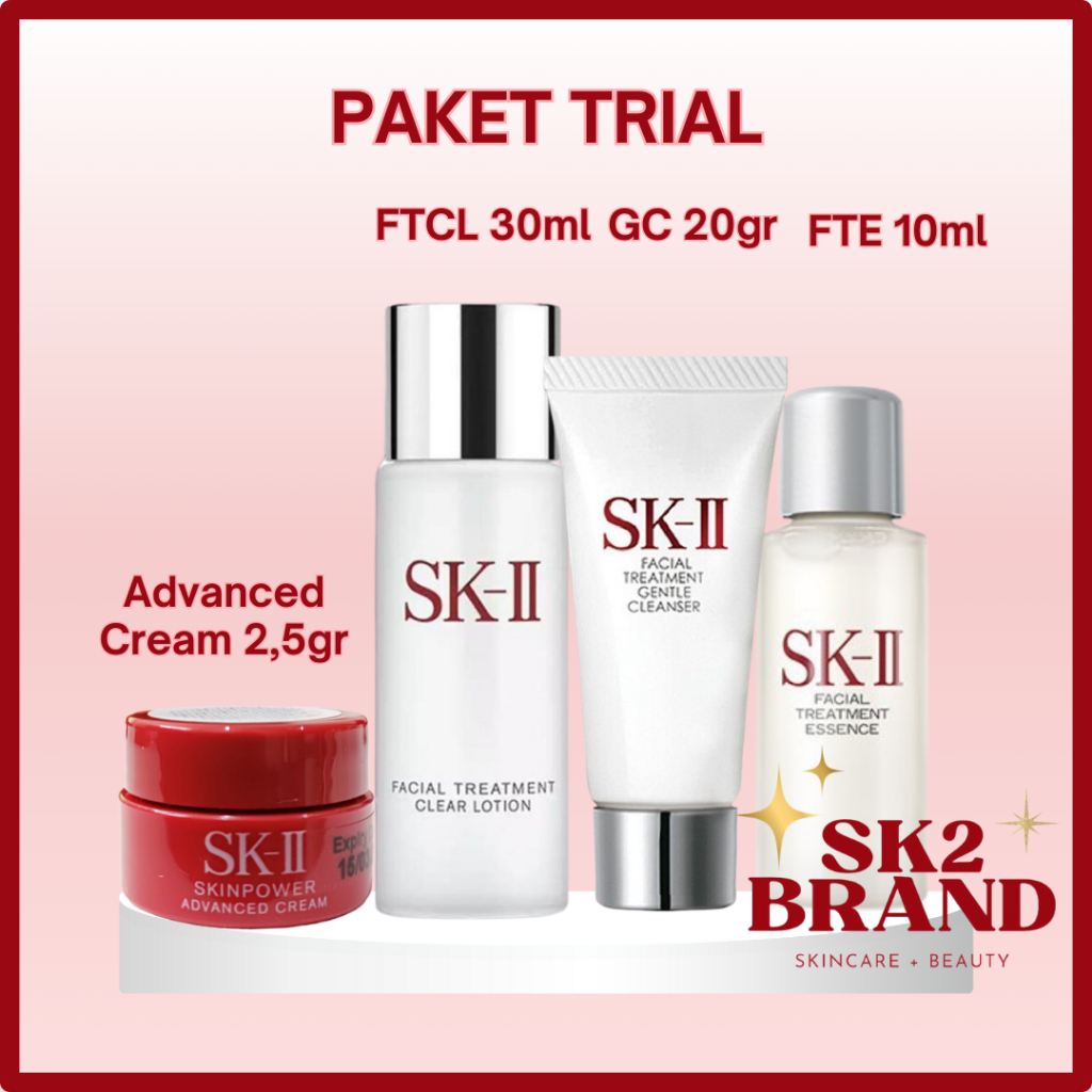 Skii SK-II SK2 Cleanser 20gr+FTCL 30ml+FTE 10ml+Advanced Cream 2.5gr - TRIAL Package | Shopee ...