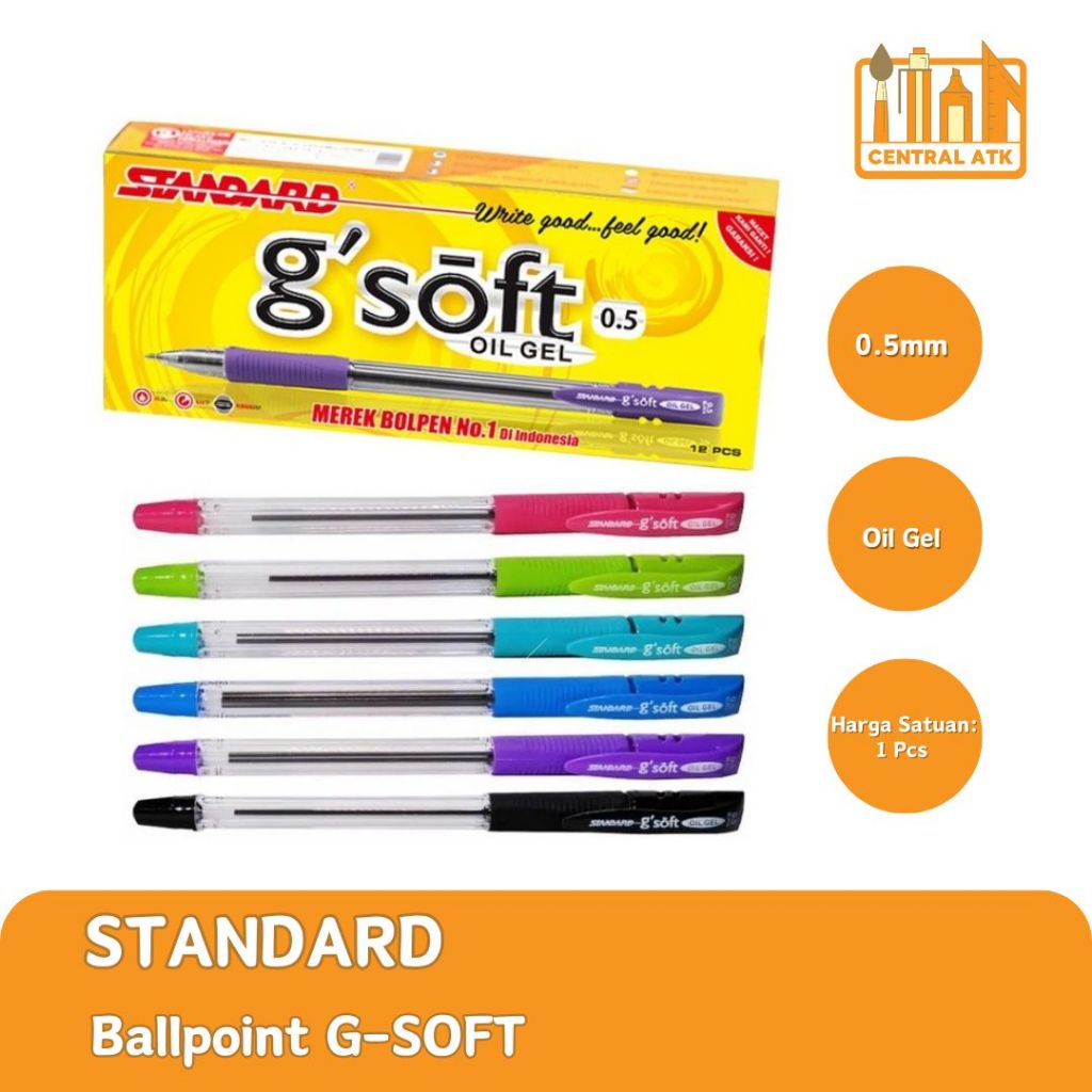 Bolpen / BALLPOINT / G'SOFT STANDARD PULPEN 0.5 (1 PCS) | Shopee Malaysia