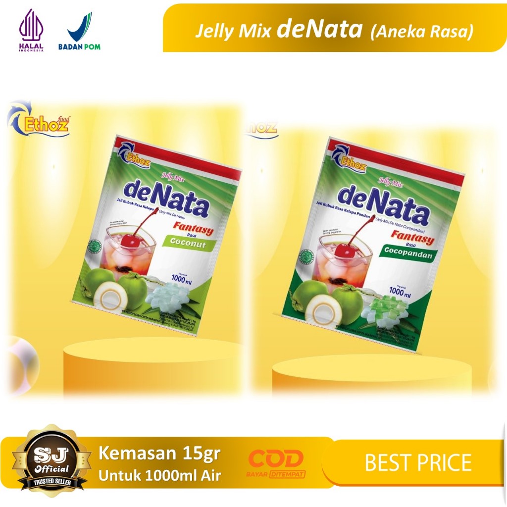 Ethoz Jelly Mix deNATA Coconut & Cocopandan (Replacement for Nata De ...