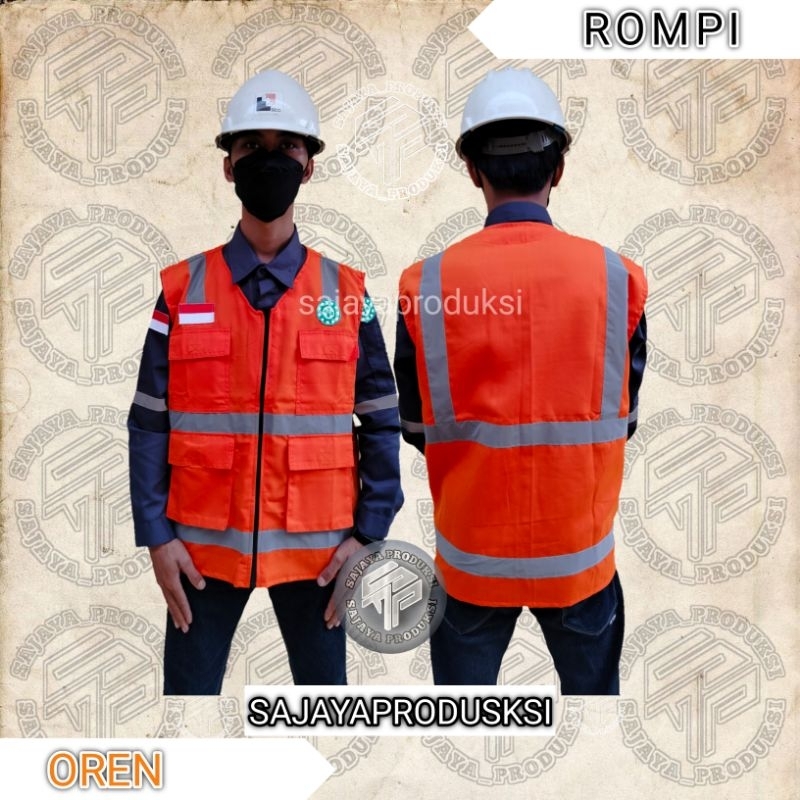 Project vest | Orange safety vest | Field Vest | Vestk3 | Free logo ...
