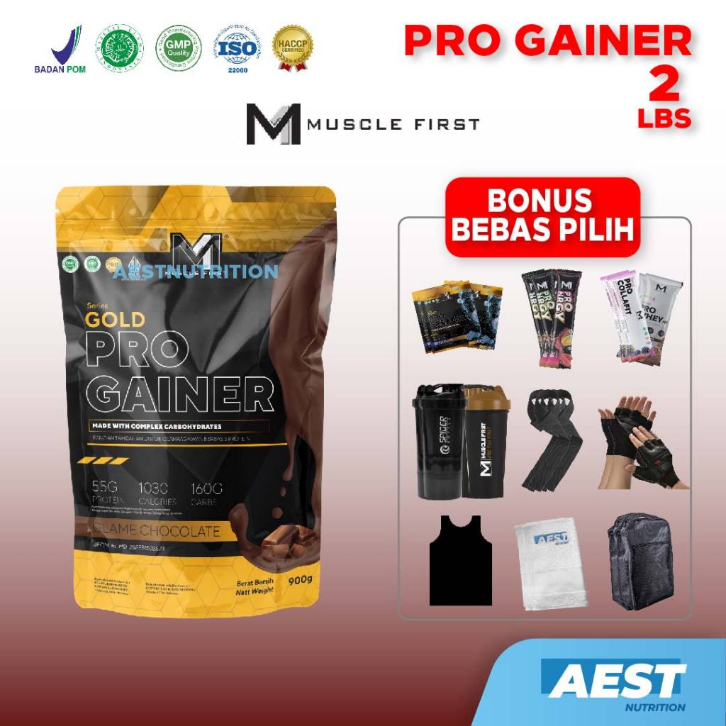 Muscle First Pro Gainer 2lbs 900 gram Milk Protein Bulking Fattening ...