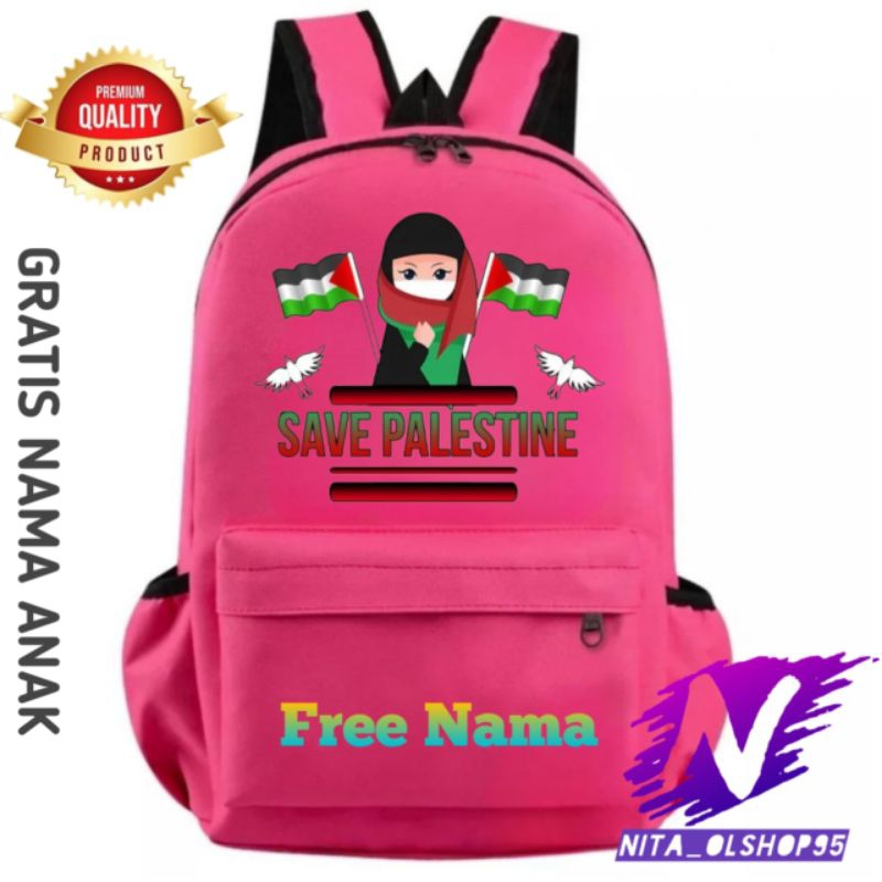 Children's School Bag save palestine Children's Backpack full Color ...