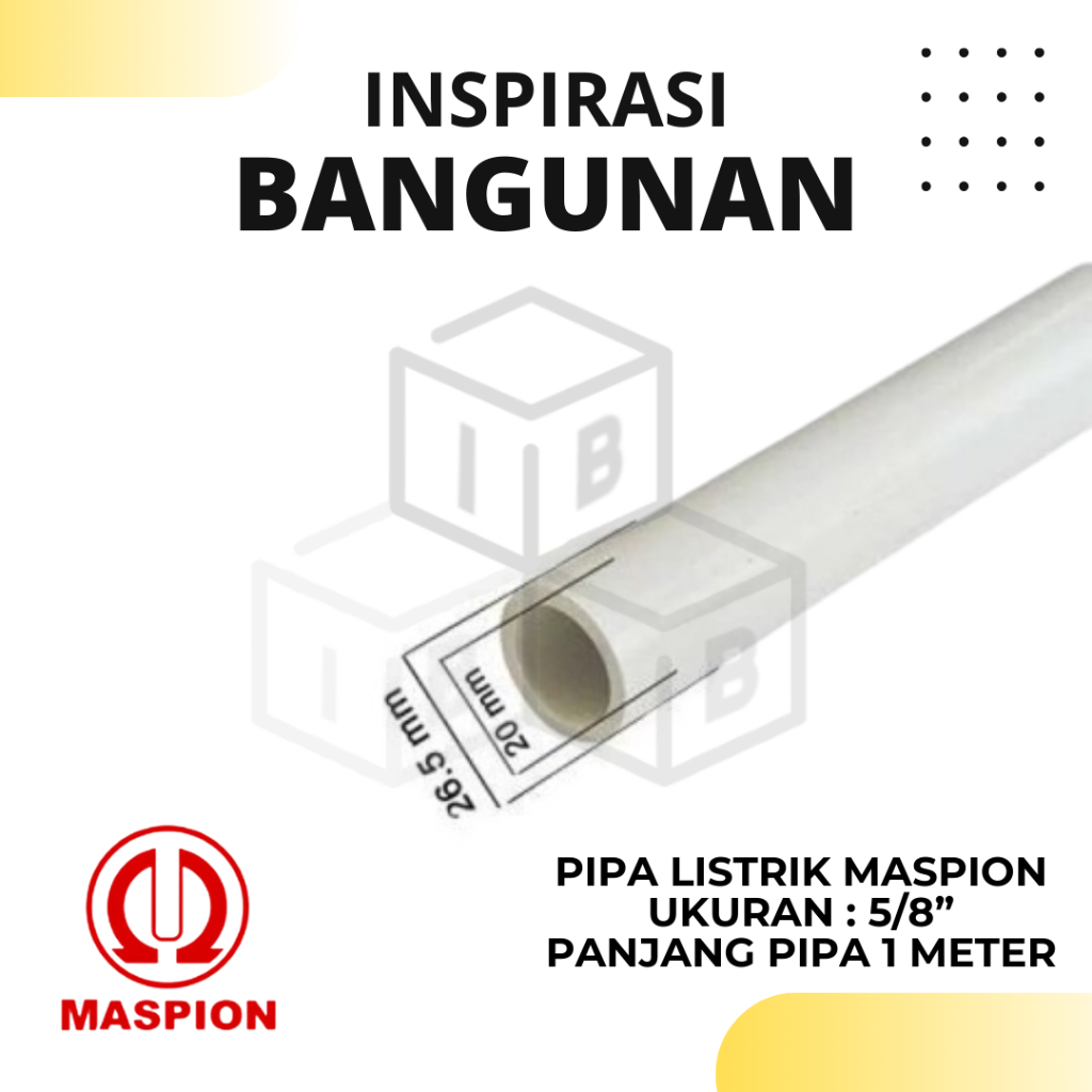 MASPION PVC PIPE 5/8" ELECTRIC PIPE 5/8" PARALON PRALON 5/8 INCH ...