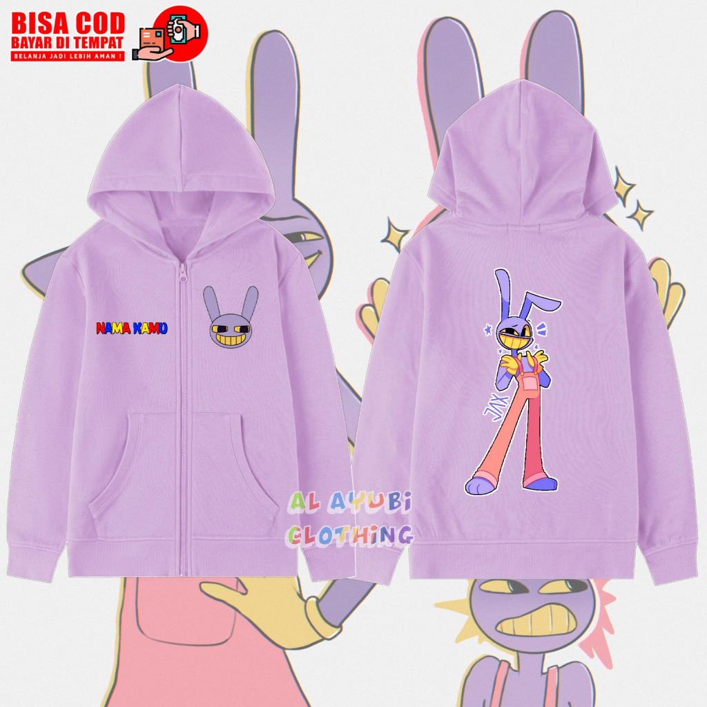 Hoodie Zipper Kids Jax The Amazing Digital Circus/Jacket Zipper free ...