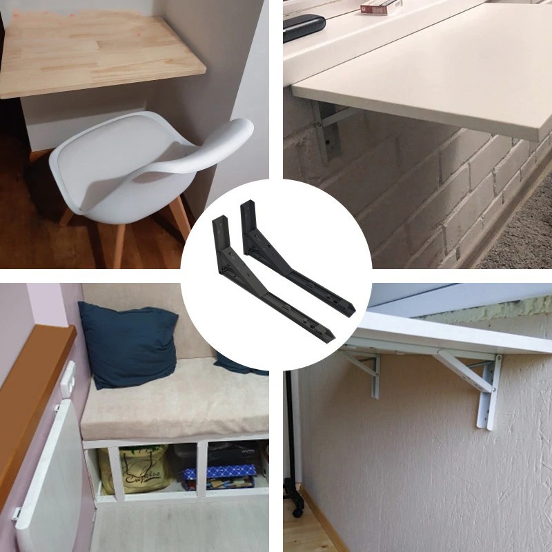 SIKU PUTIH HITAM Folding Bracket Hinge / Folding Wall Table Elbow Per ...