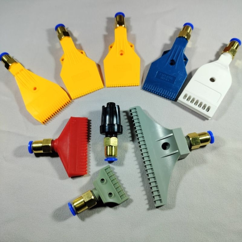 Wind Jet Air Blowing Flat Jet Nozzle 1/4 With Fittings Hose Pneumatic ...