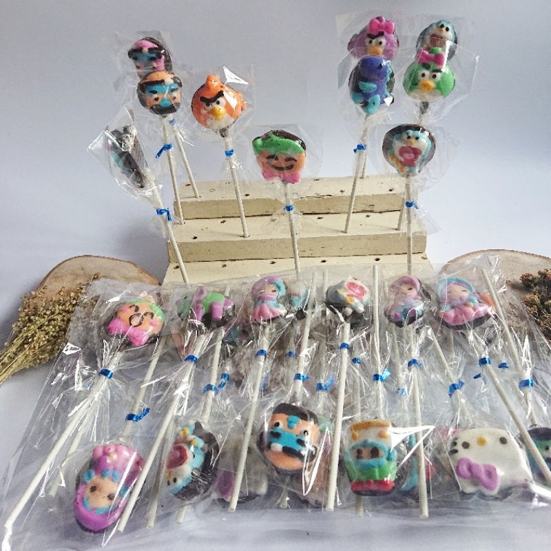 KAYU Business package 30 Pcs Chocolate Lollipop Characters Chocolate ...