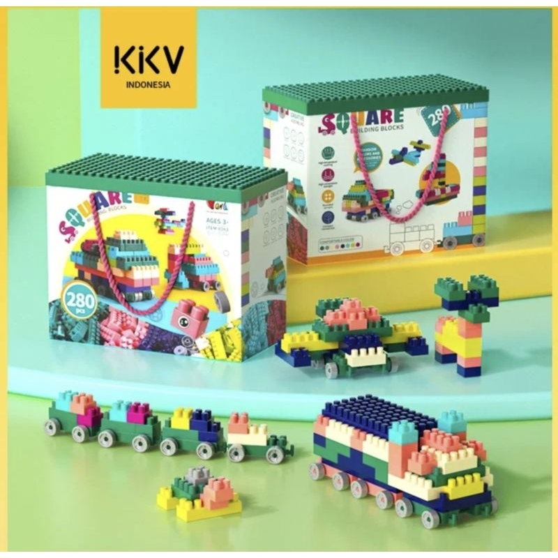 Kkv Yinerle 280pcs DIY Children's Building Blocks Toys Strong Durable ...