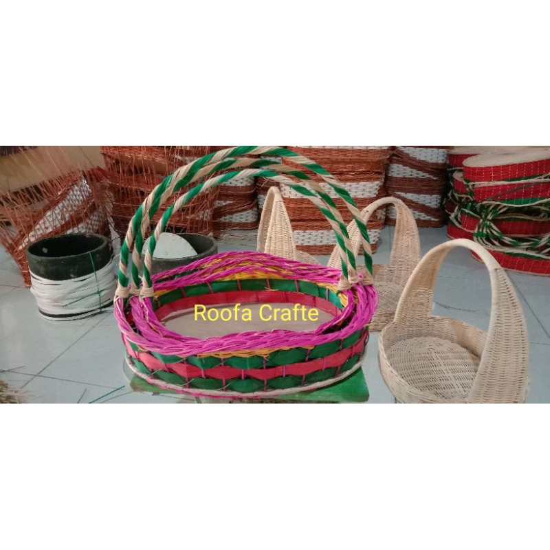 Rattan Parcel Basket, a set of 3 cross models | Shopee Malaysia