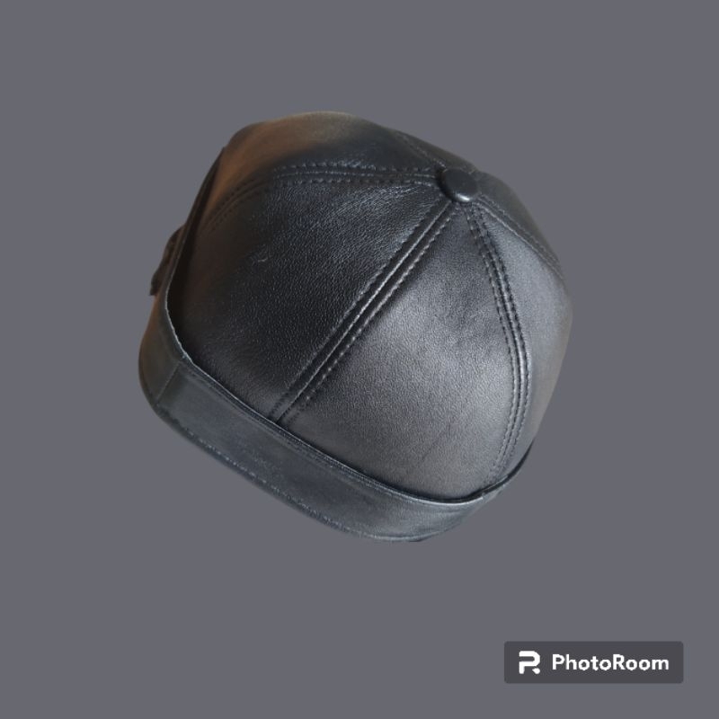 Miki hat uas Leather Cap Genuine Leather Cap ready big size jumbo big ...