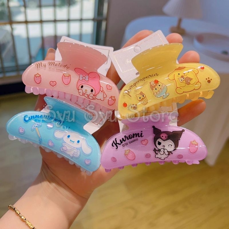 Kuromi My Melody Cinnamoroll Hello Kitty Pompompurin Hairpin Clamp ...