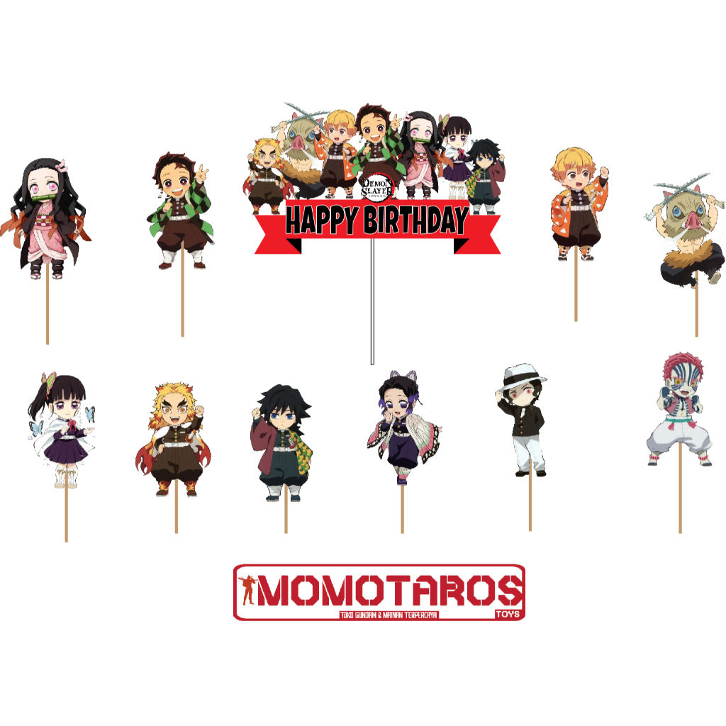 Demon slayer chibi cake Topper | Shopee Malaysia