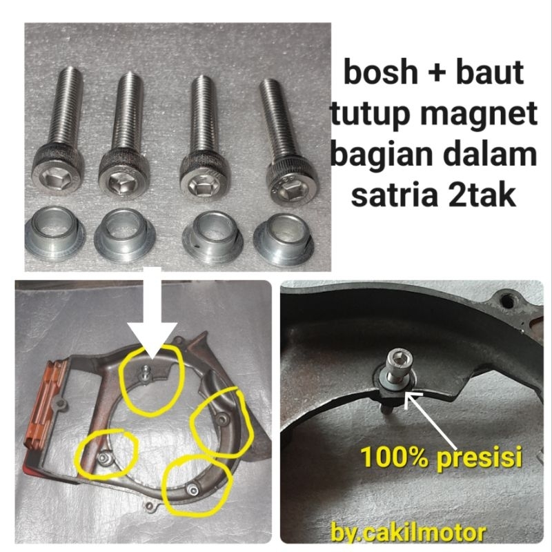 Bosh boshing bolts for the inner magnetic crankcase of the satria 2 ...