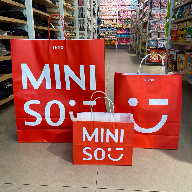 MINIMAL Original miniso PAPERBAG / miniso shopping bag (minimum order ...