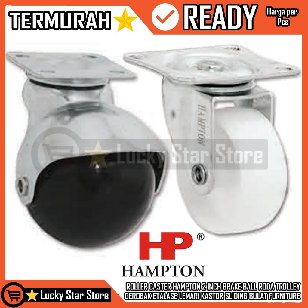 Round WHEELS ROLLER CASTER HAMPTON RC PP 50 2" IN INCH INCH CLOSET ...