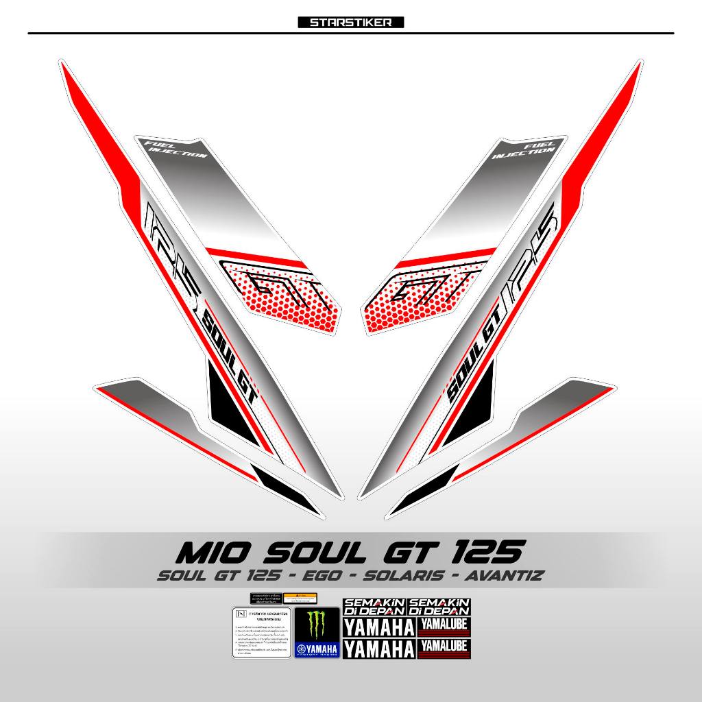 Striping Mio Soul GT 125 Motif X7/Robot/Ego/Avantiz/Solariz/2012-2017 ...