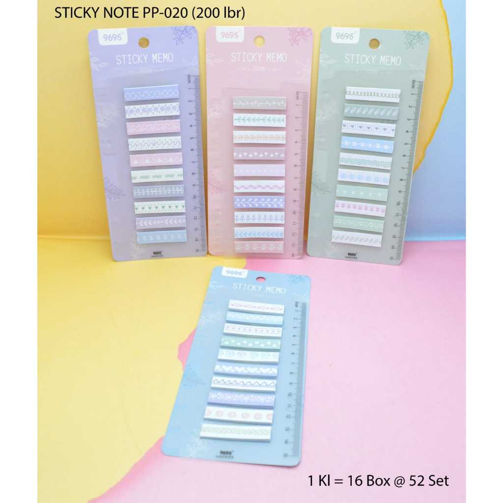 Sticky notes fancy pp 020 contains 200 sheets brand 9695 page divider ...